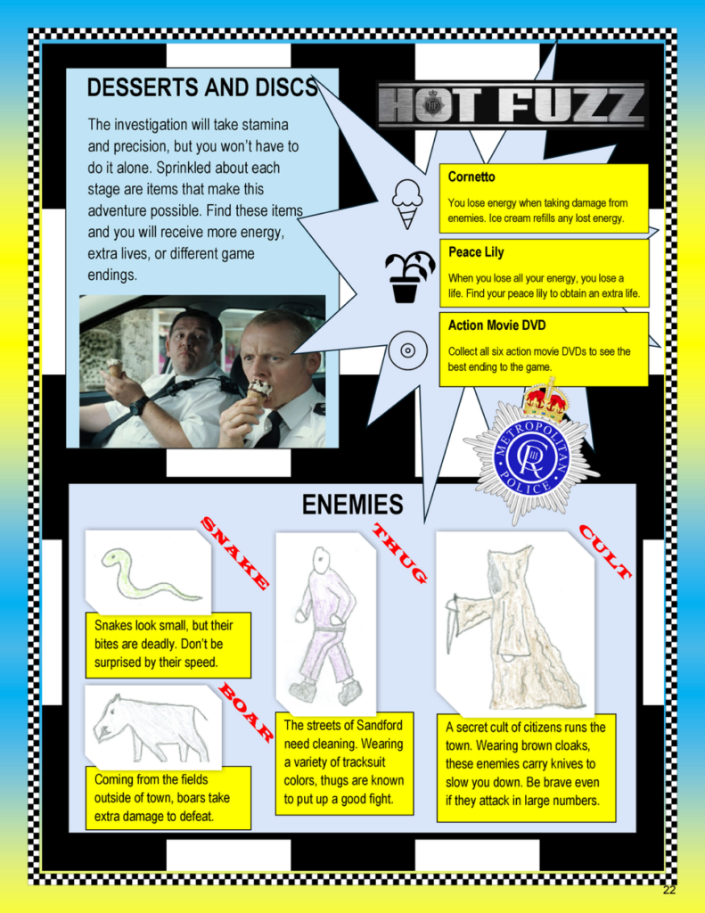 Bonus! 4-Page Hot Fuzz Video Game Strategy Guide Inside – Perisphere